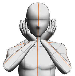 Bust up pose collection male figure - CLIP STUDIO ASSETS