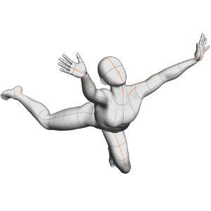 Battle evasion defense poses - CLIP STUDIO ASSETS
