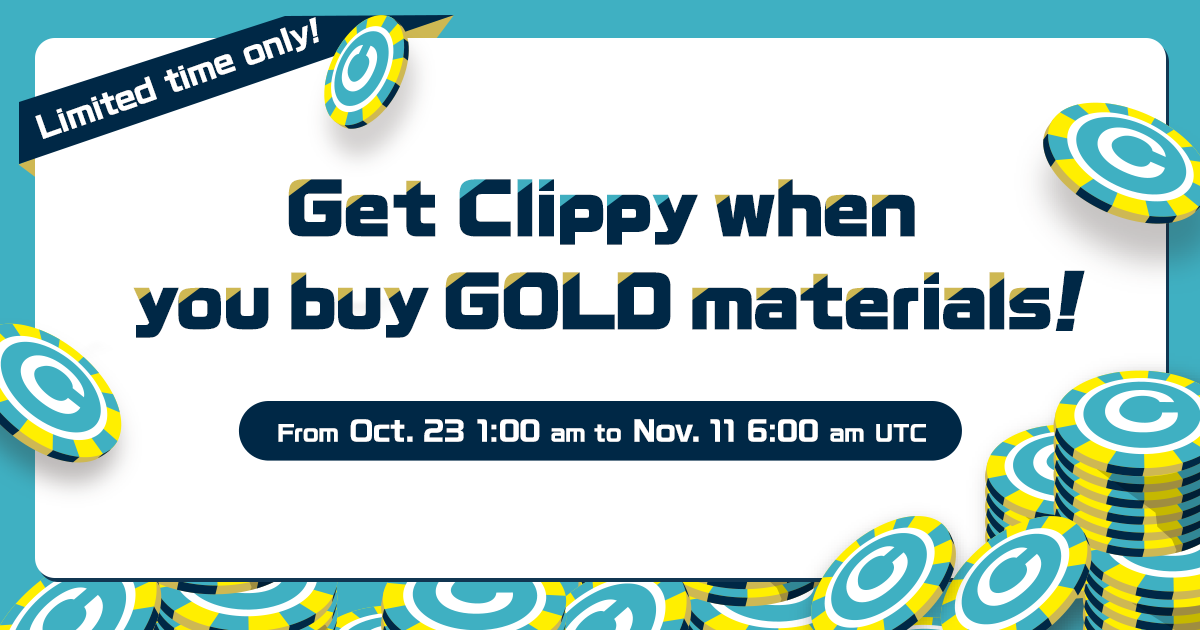 Buy GOLD Materials and get Clippy back! - CLIP STUDIO ASSETS